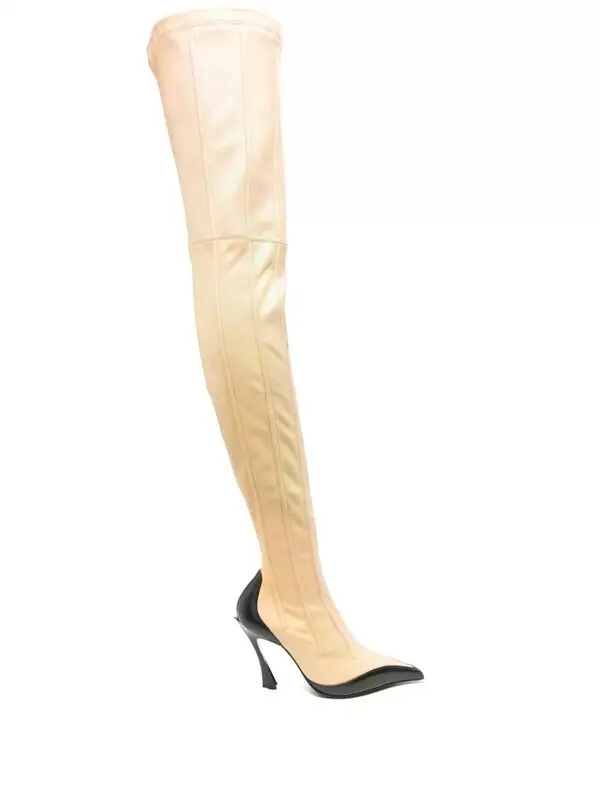 MUGLER 95mm Leather Boned Boots