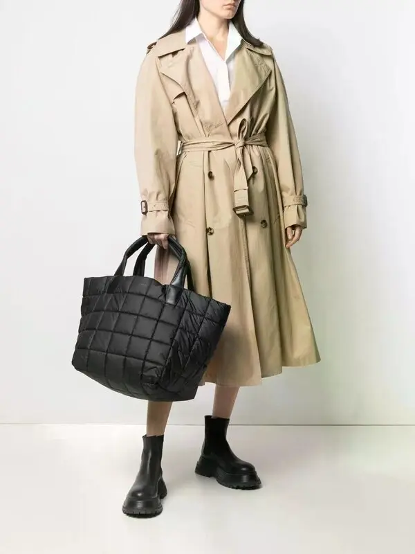 VEECOLLECTIVE Quilted Tote Bag With Removable Pouch