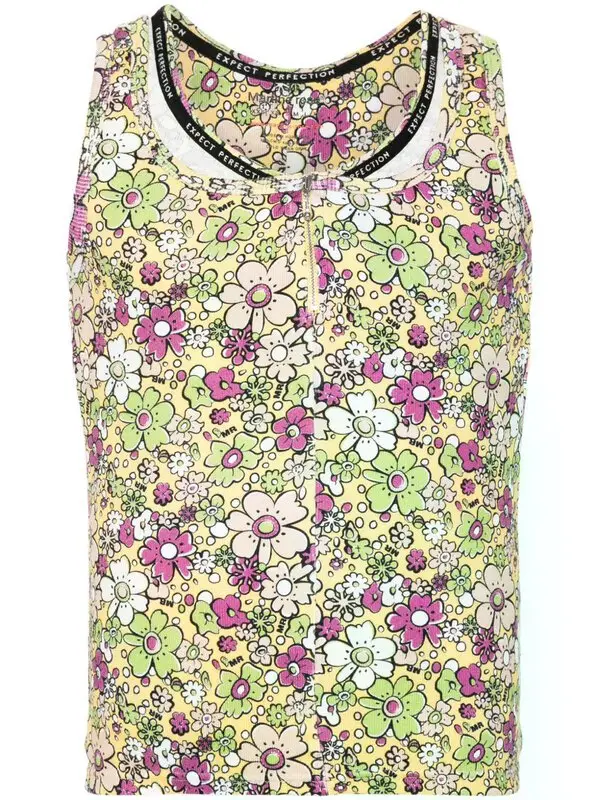 Martine Rose Layered Floral-print Tank Top