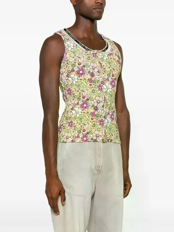 Martine Rose Layered Floral-print Tank Top