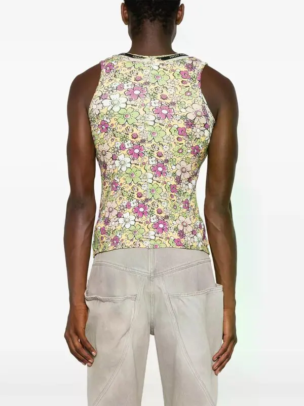 Martine Rose Layered Floral-print Tank Top