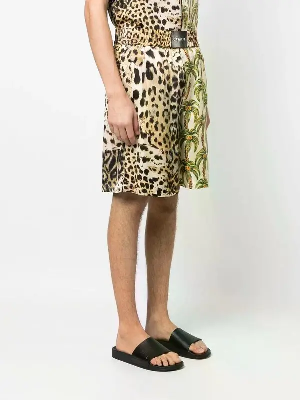 Roberto Cavalli Printed Wide-leg Shorts