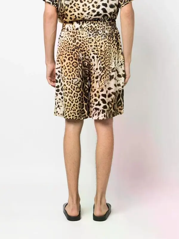 Roberto Cavalli Printed Wide-leg Shorts