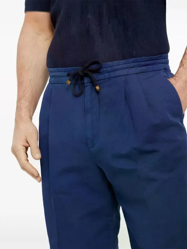 Brunello Cucinelli Pleated Linen-cotton Trousers