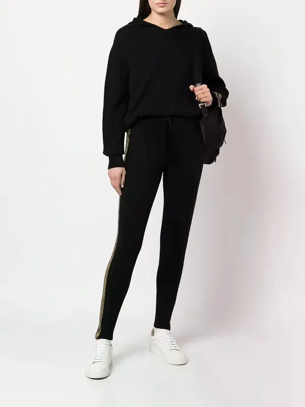 MADISON MAISON Cashmere Trousers With Side Stripes - Black