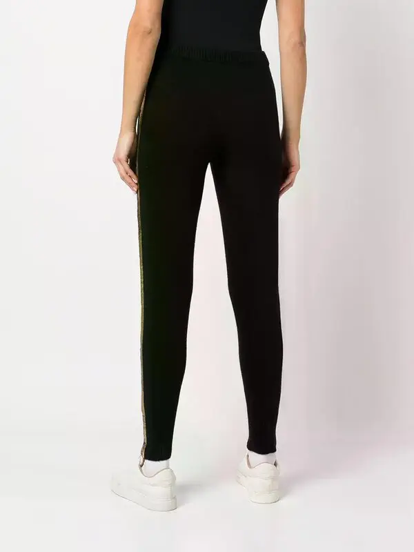 MADISON MAISON Cashmere Trousers With Side Stripes - Black