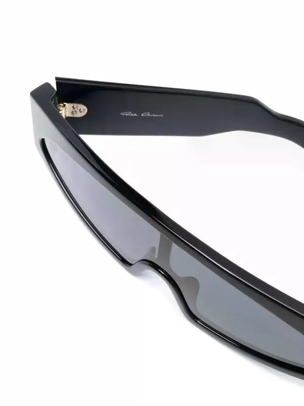 Rick Owens Gene Rectangle-frame Sunglasses - Black