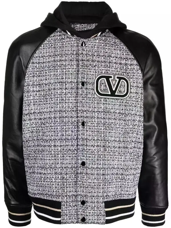 Valentino Garavani Logo-patch Hooded Bomber Jacket