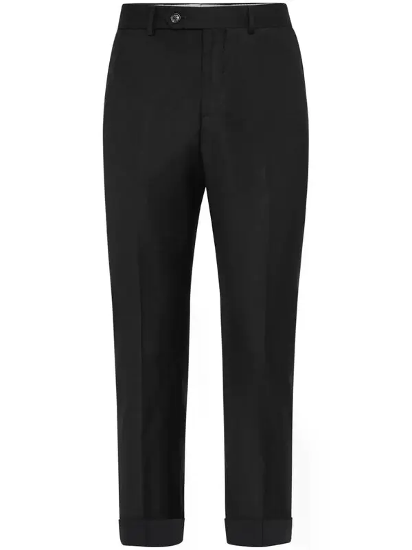Brunello Cucinelli Tapered-leg Wool Trousers - Black