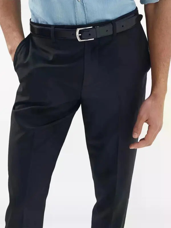 Brunello Cucinelli Tapered-leg Wool Trousers - Black