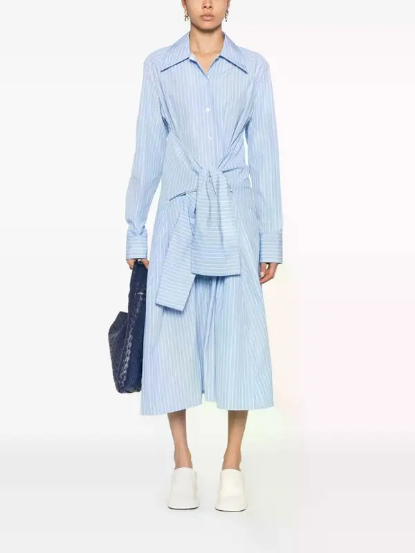 JIL SANDER Striped Midi Dress