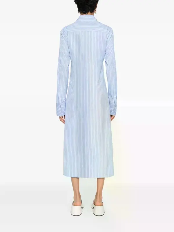 JIL SANDER Striped Midi Dress