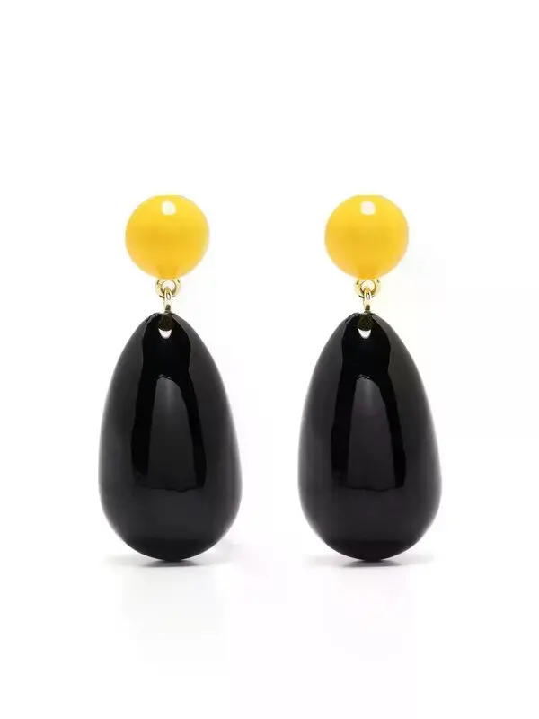 ESHVI Drop-design Earrings - Black