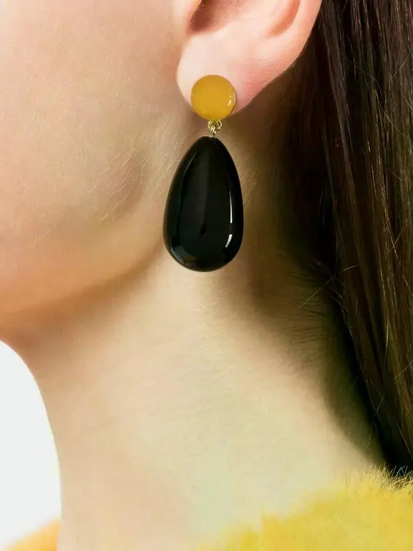ESHVI Drop-design Earrings - Black
