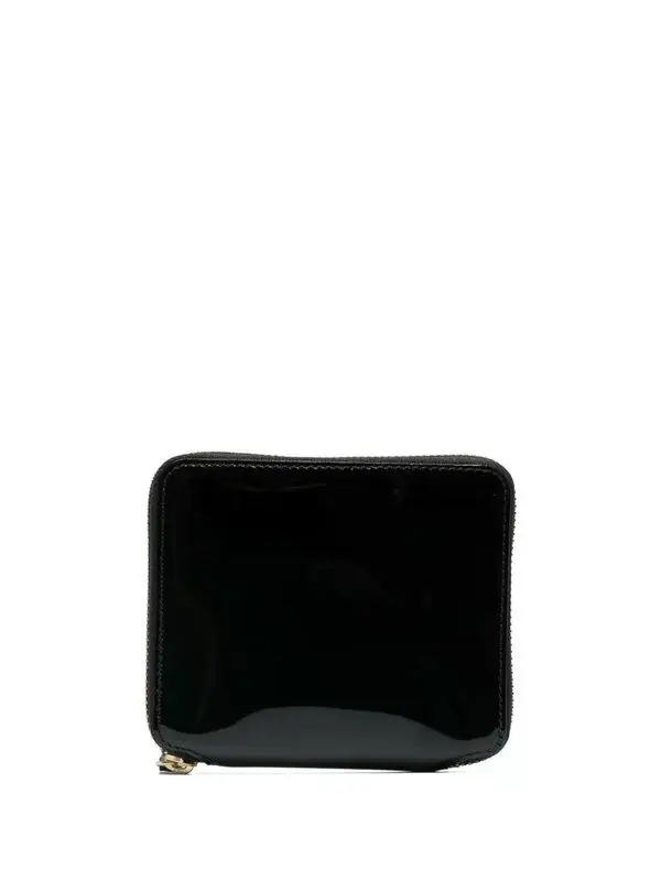 Comme Des Garçons Inside-printed Patent-leather Wallet - Black