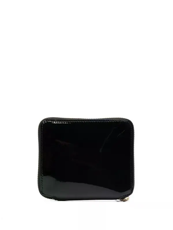 Comme Des Garçons Inside-printed Patent-leather Wallet - Black