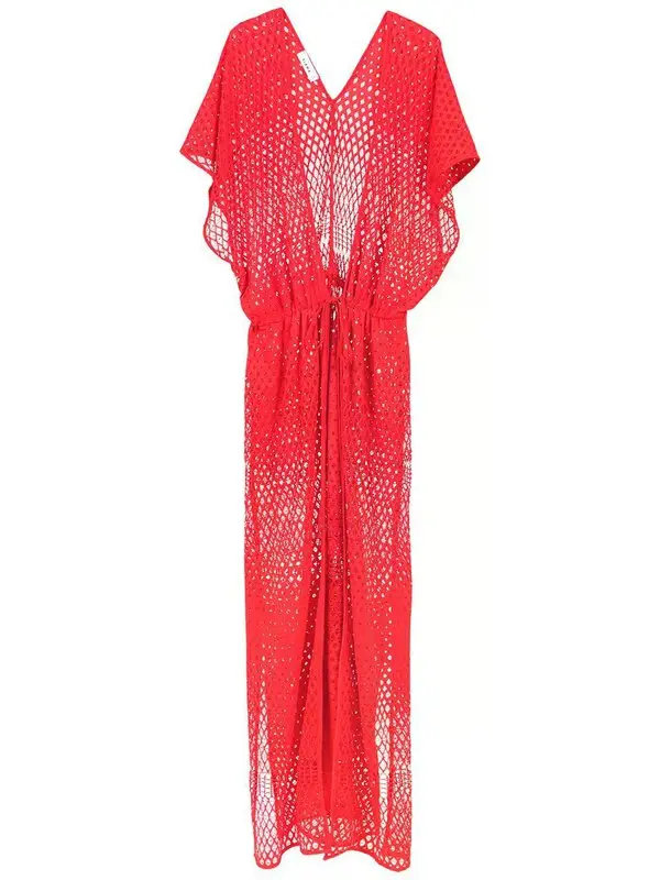 AMIR SLAMA Knitted Beach Dress - Red