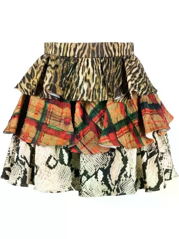 Roberto Cavalli Layered Short Skirt