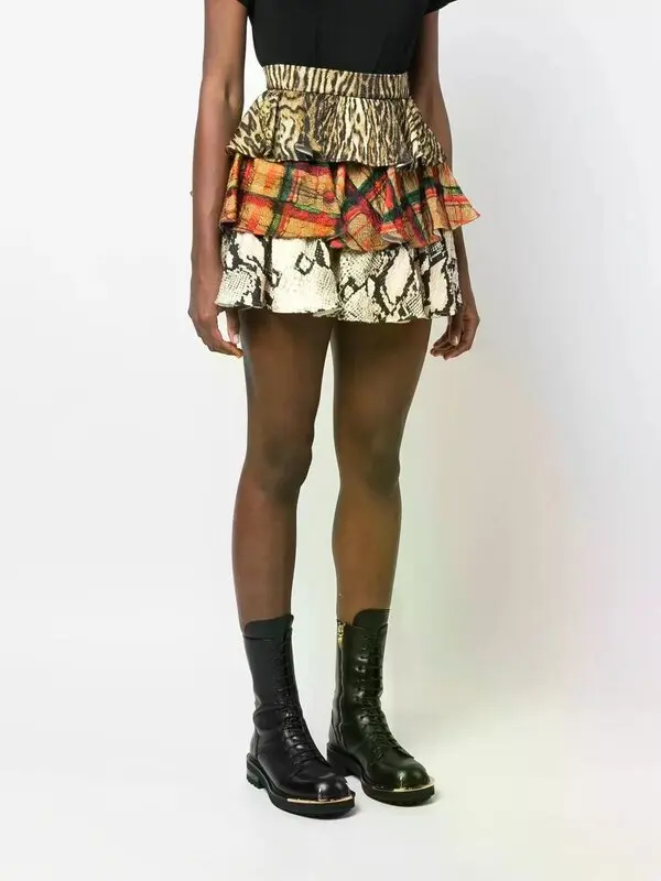 Roberto Cavalli Layered Short Skirt