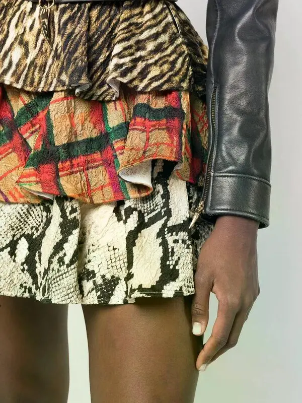 Roberto Cavalli Layered Short Skirt