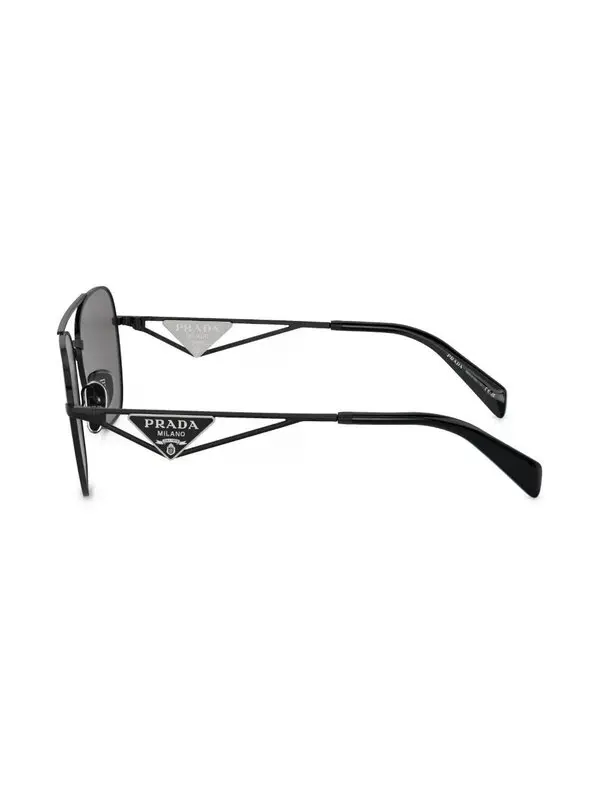 Prada Triangle-logo Pilot Sunglasses