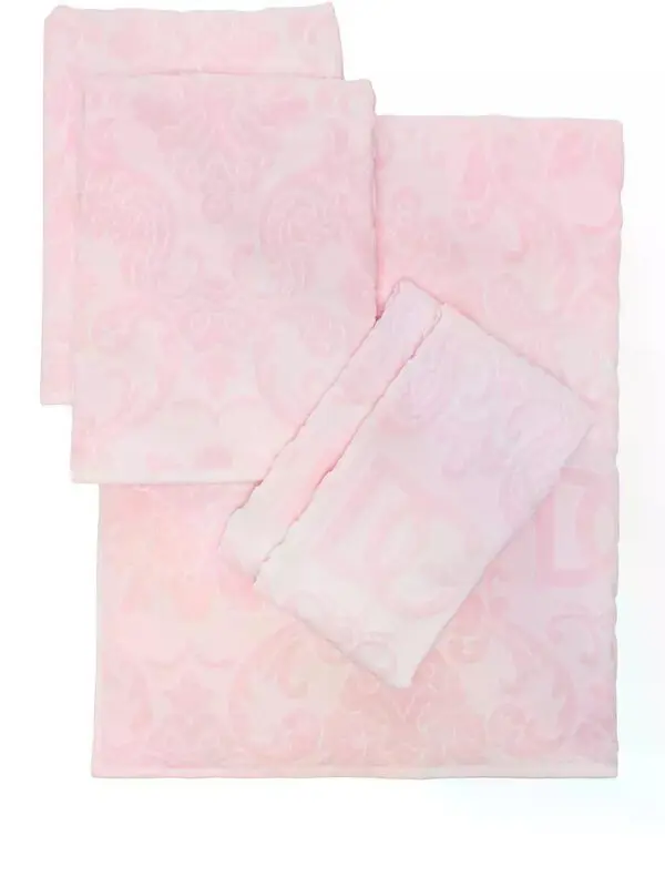 Dolce & Gabbana Terry Cotton Towels - Pink