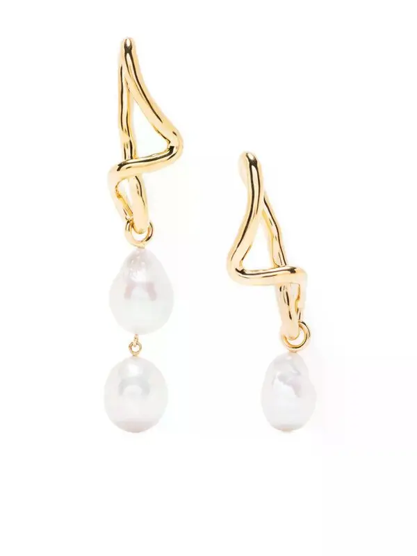 MISSOMA Molten Baroque Pearl Drop Earrings - Gold