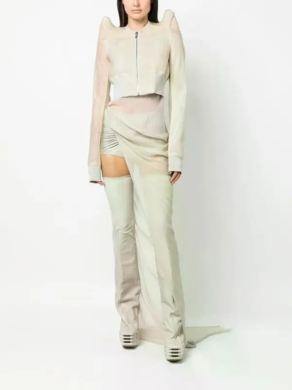 Rick Owens Cropped Zip-up Jacket - Neutrals