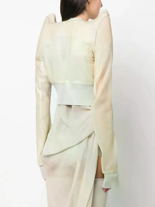 Rick Owens Cropped Zip-up Jacket - Neutrals