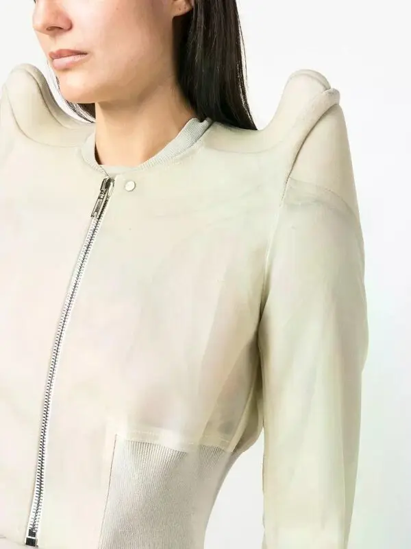 Rick Owens Cropped Zip-up Jacket - Neutrals