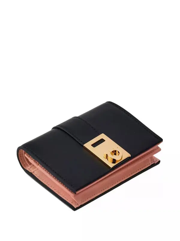FERRAGAMO Hug Two-tone Leather Wallet