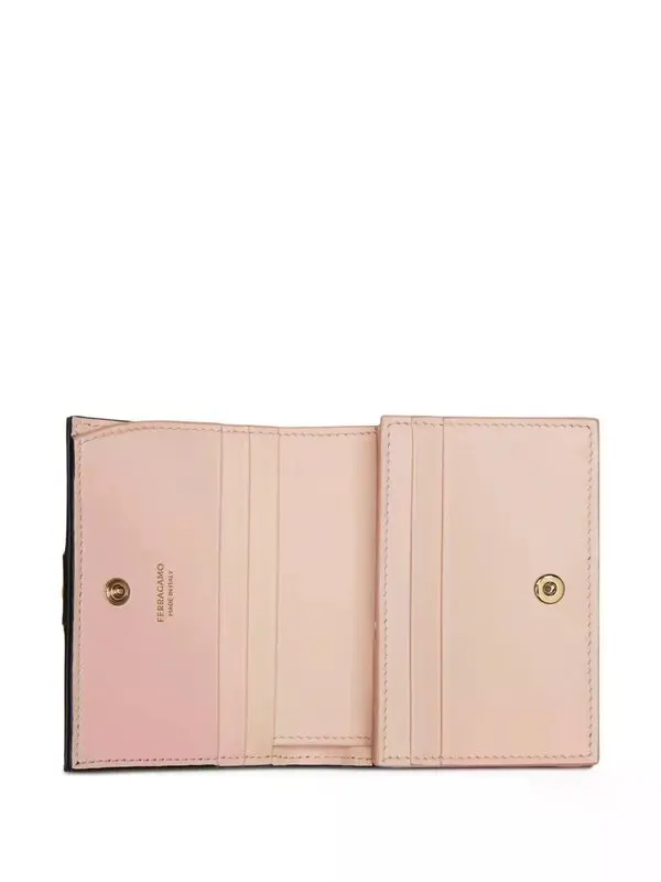 FERRAGAMO Hug Two-tone Leather Wallet