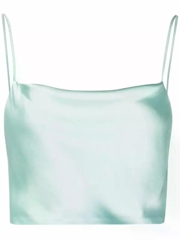 BLANCA VITA Cropped Tank Top - Green