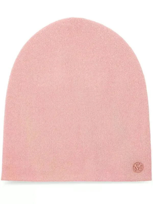 MAISON MICHEL Loli Logo-plaque Cashmere Beanie - Pink