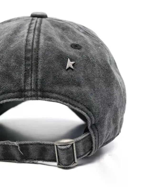 GOLDEN GOOSE Logo-embroidered Distressed Cap
