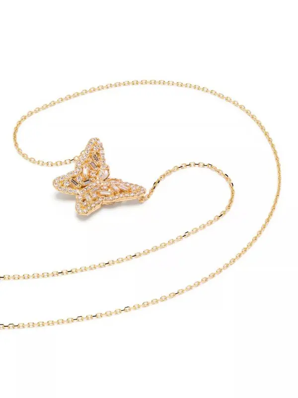 SUZANNE KALAN 18kt Yellow Butterfly Diamond Necklace