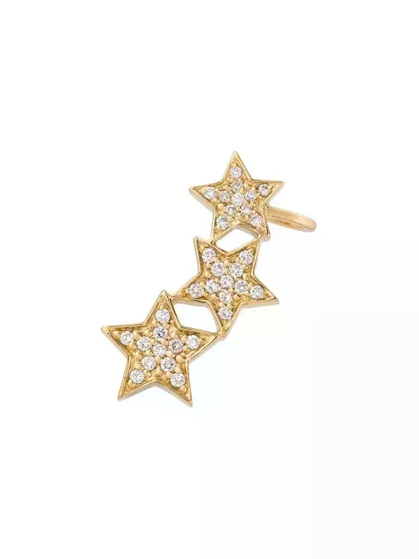 ALINKA Stasia Diamond Triple Star Left Ear Cuff - Metallic