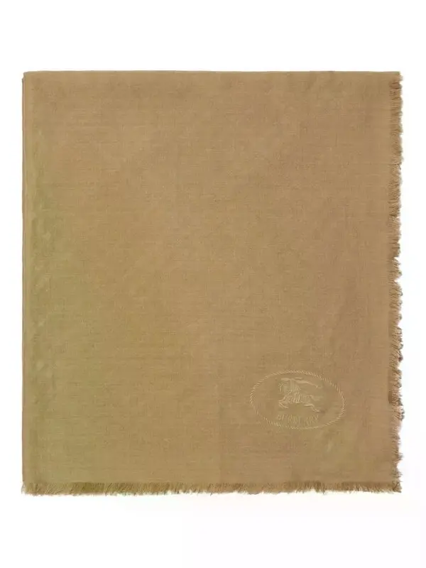 Burberry Wide Check Wool Silk Scarf