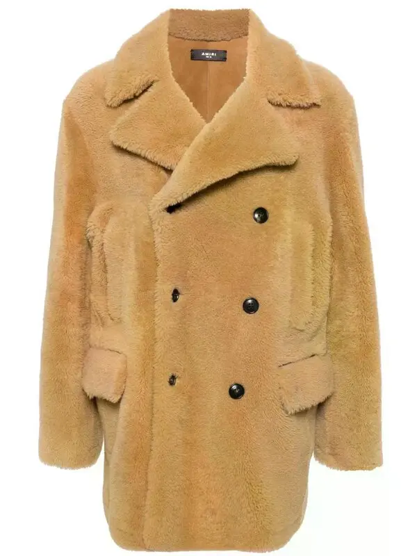 Amiri Double-breasted Shearling Coat