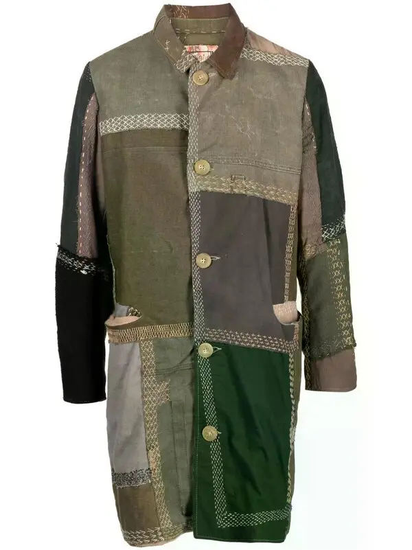 By Walid Cedric Single-breasted Cotton Coat
