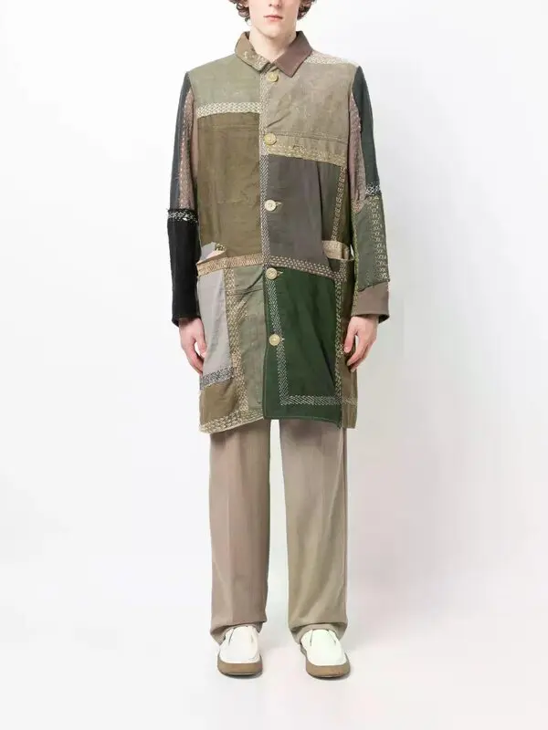 By Walid Cedric Single-breasted Cotton Coat