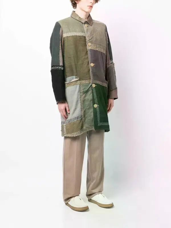 By Walid Cedric Single-breasted Cotton Coat
