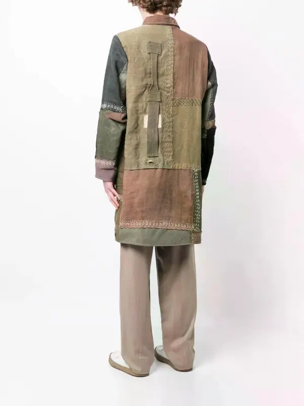 By Walid Cedric Single-breasted Cotton Coat