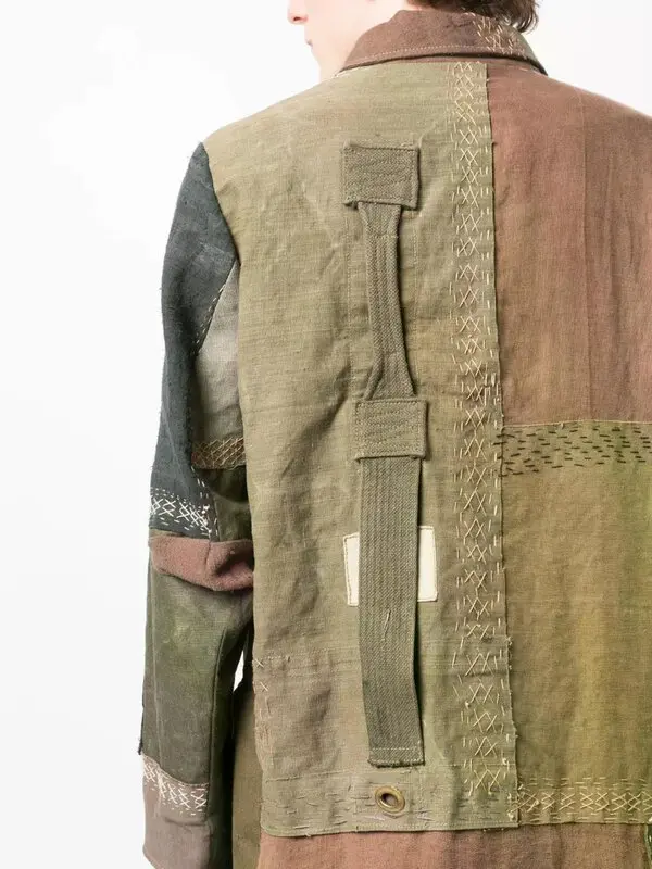 By Walid Cedric Single-breasted Cotton Coat