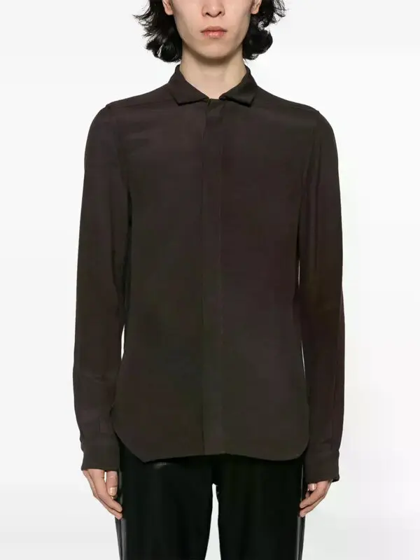 Rick Owens Plain Long-sleeve Shirt