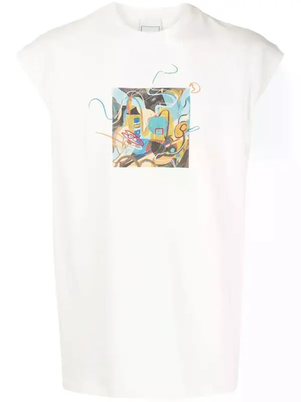 BETHANY WILLIAMS Graphic-print Sleeveless T-shirt - White