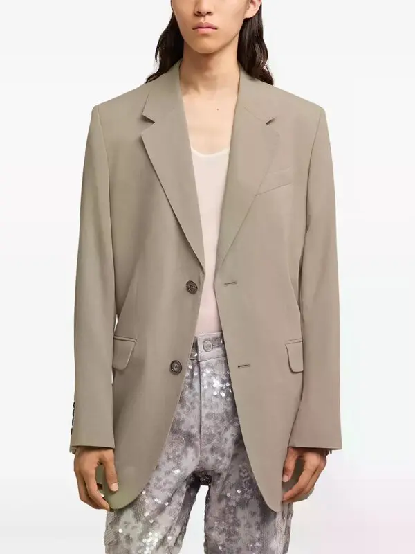 AMI Paris Single-breasted Virgin Wool Coat