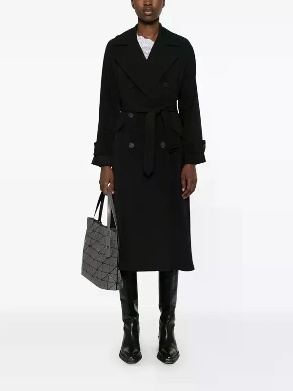 DRHOPE Belted Double-breasted Trench Coat