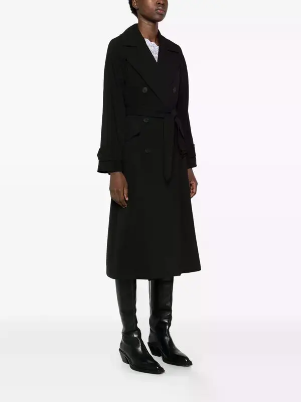 DRHOPE Belted Double-breasted Trench Coat