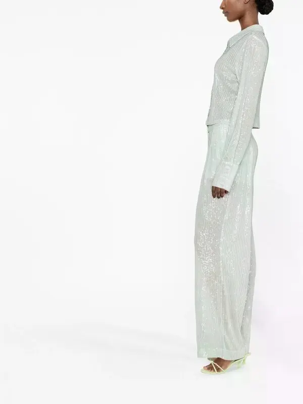 ROTATE BY BIRGER CHRISTENSEN Sequin-embellished Button-down Cardigan